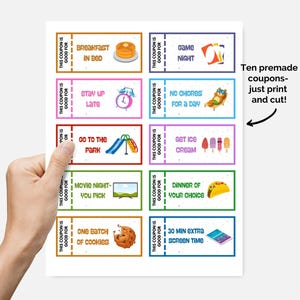 Kids Reward Coupons | Printable Love Coupons | Downloadable Coupons for ...