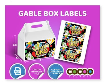 Uno Treat Box Labels - Etsy