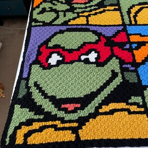 Teenage Mutant Ninja Turtles Crochet Blanket - Etsy
