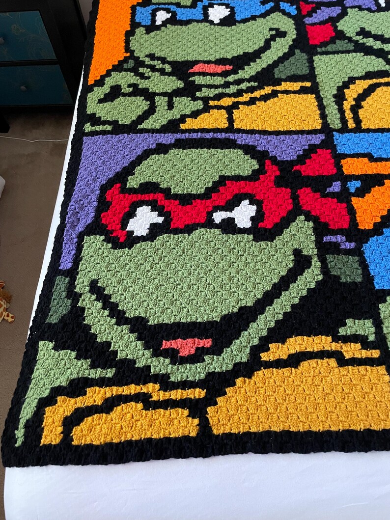 Teenage Mutant Ninja Turtles Crochet Blanket - Etsy