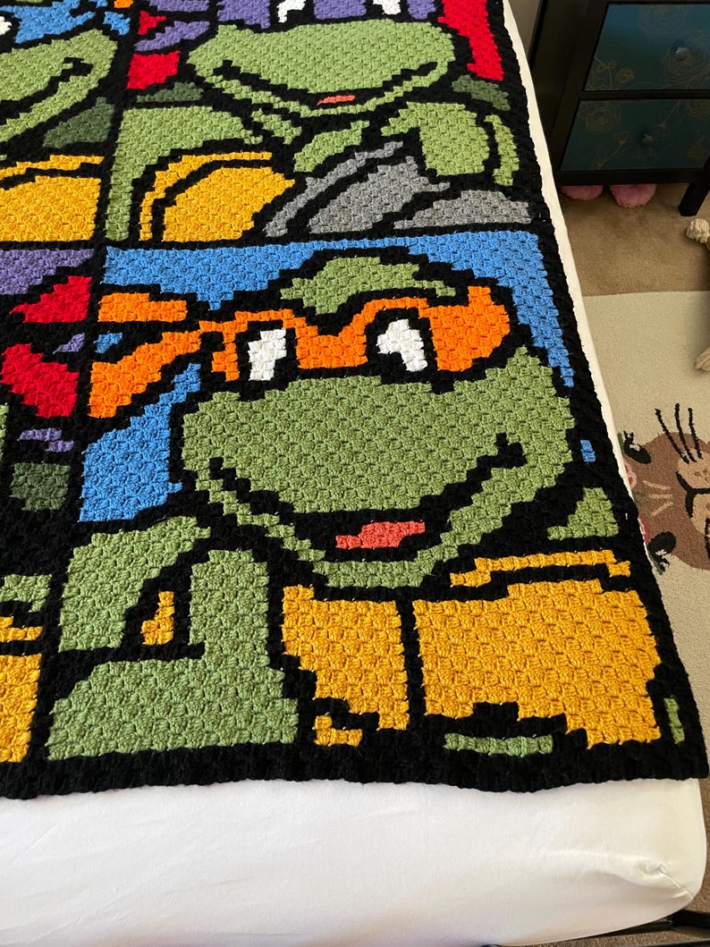 Teenage Mutant Ninja Turtles Crochet Blanket - Etsy