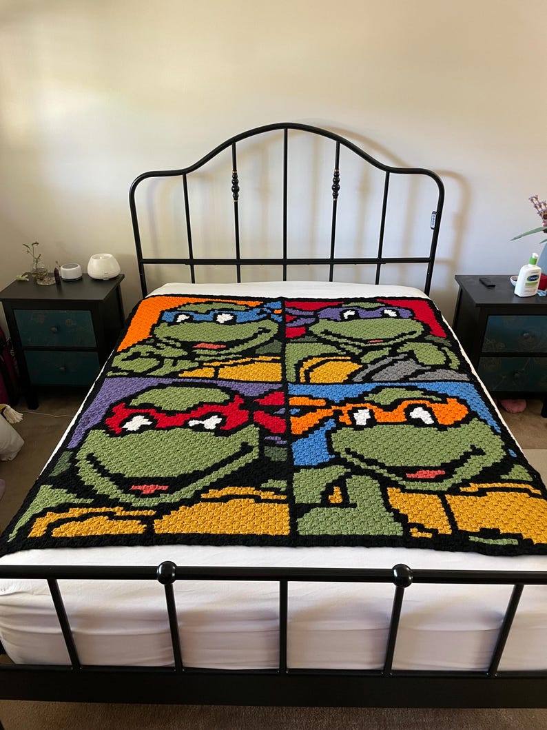Teenage Mutant Ninja Turtles Crochet Blanket - Etsy