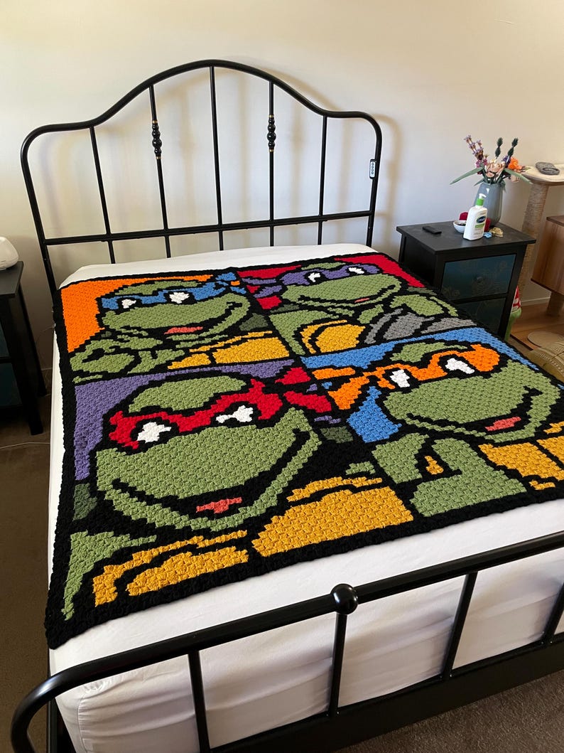 Teenage Mutant Ninja Turtles Crochet Blanket - Etsy