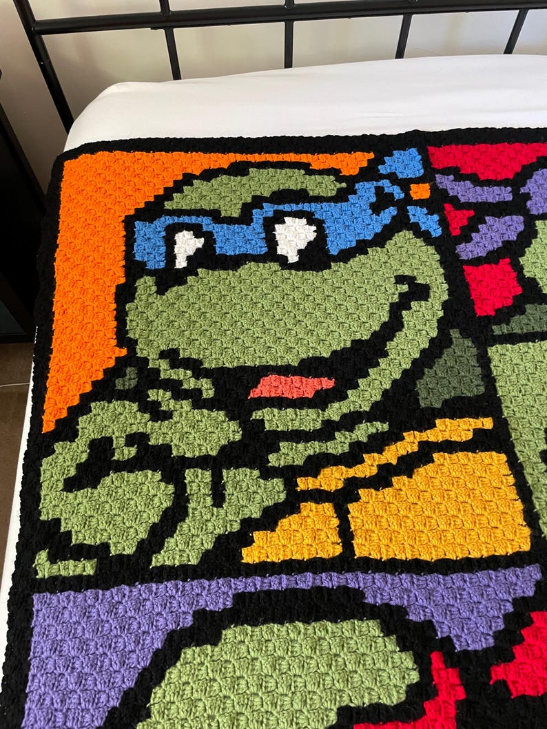 Teenage Mutant Ninja Turtles Crochet Blanket - Etsy