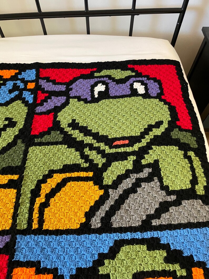 Teenage Mutant Ninja Turtles Crochet Blanket - Etsy
