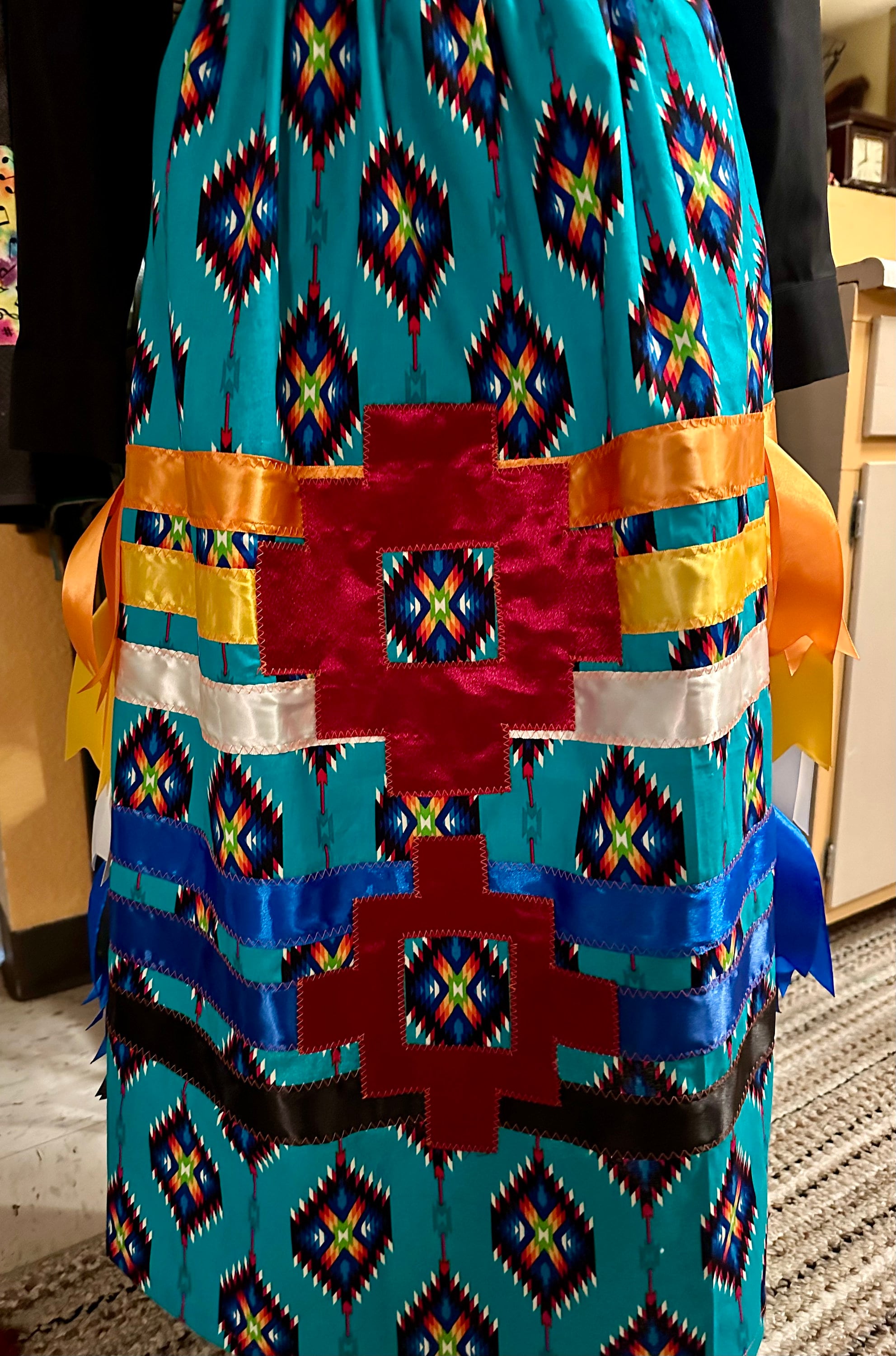 Ribbon Skirt With Appliqué - Etsy