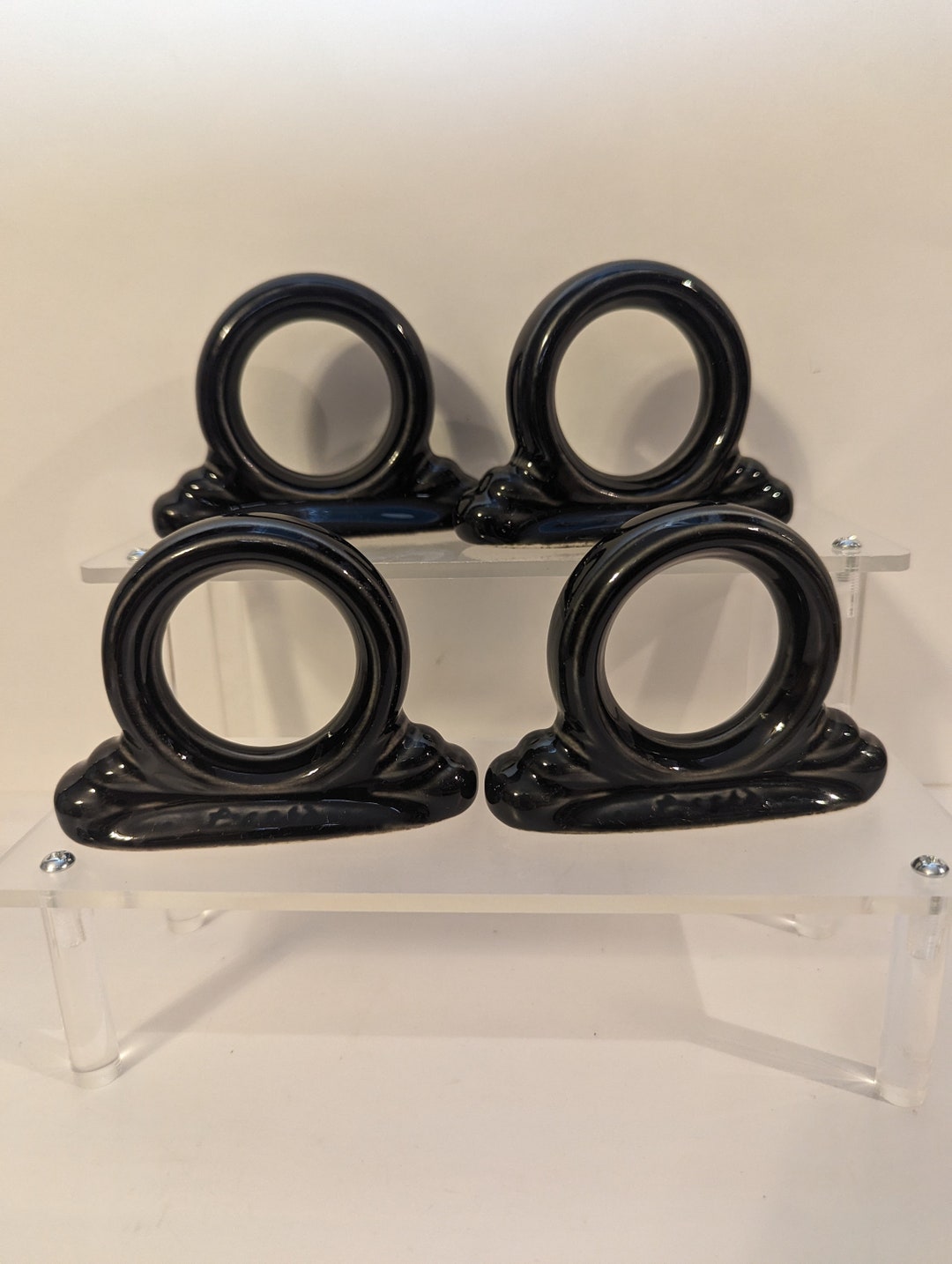 Vintage Homer Laughlin Black Fiesta Napkin Rings - Etsy
