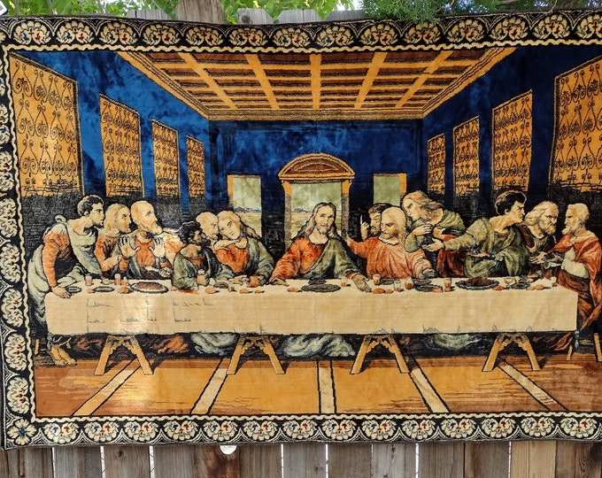 Vintage Italian Last Supper Tapestry - Etsy