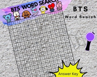 Bts Printable Game - Etsy