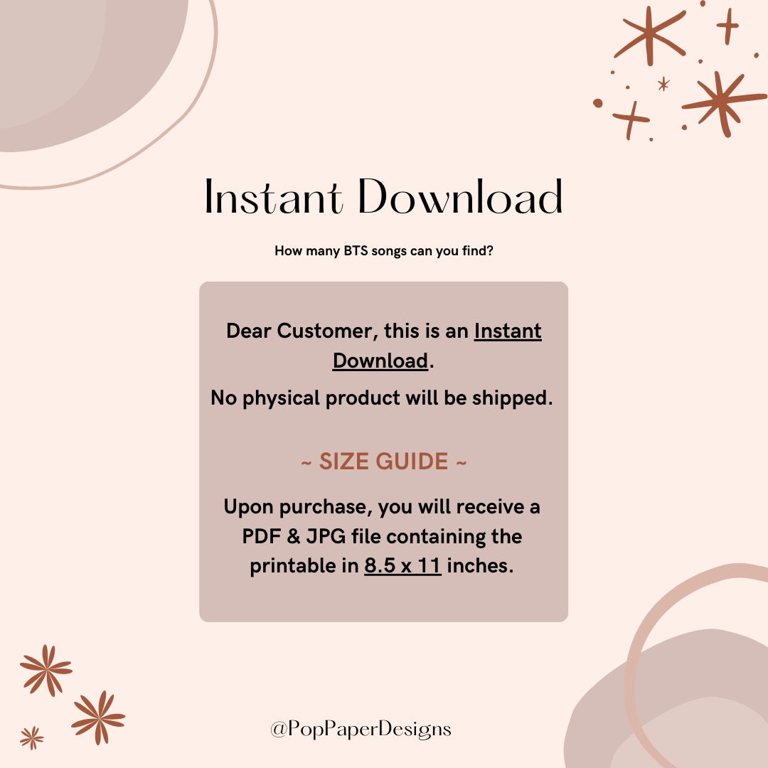 BTS Word Search Puzzle, Word Search With Answer Key, Printable BTS Game ...