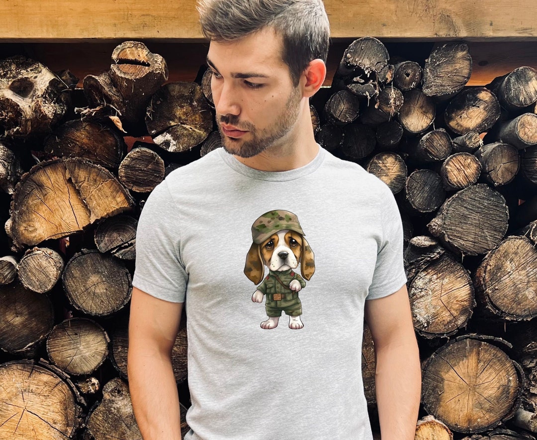 Funny Beagle Dog Shirt, Military Outfit, Unisex Bella Canvas - Etsy