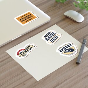 Cute Cowboy Sticker Sheets | Cowboy Stickers for Him | 6x4" & 11x8.5 ...