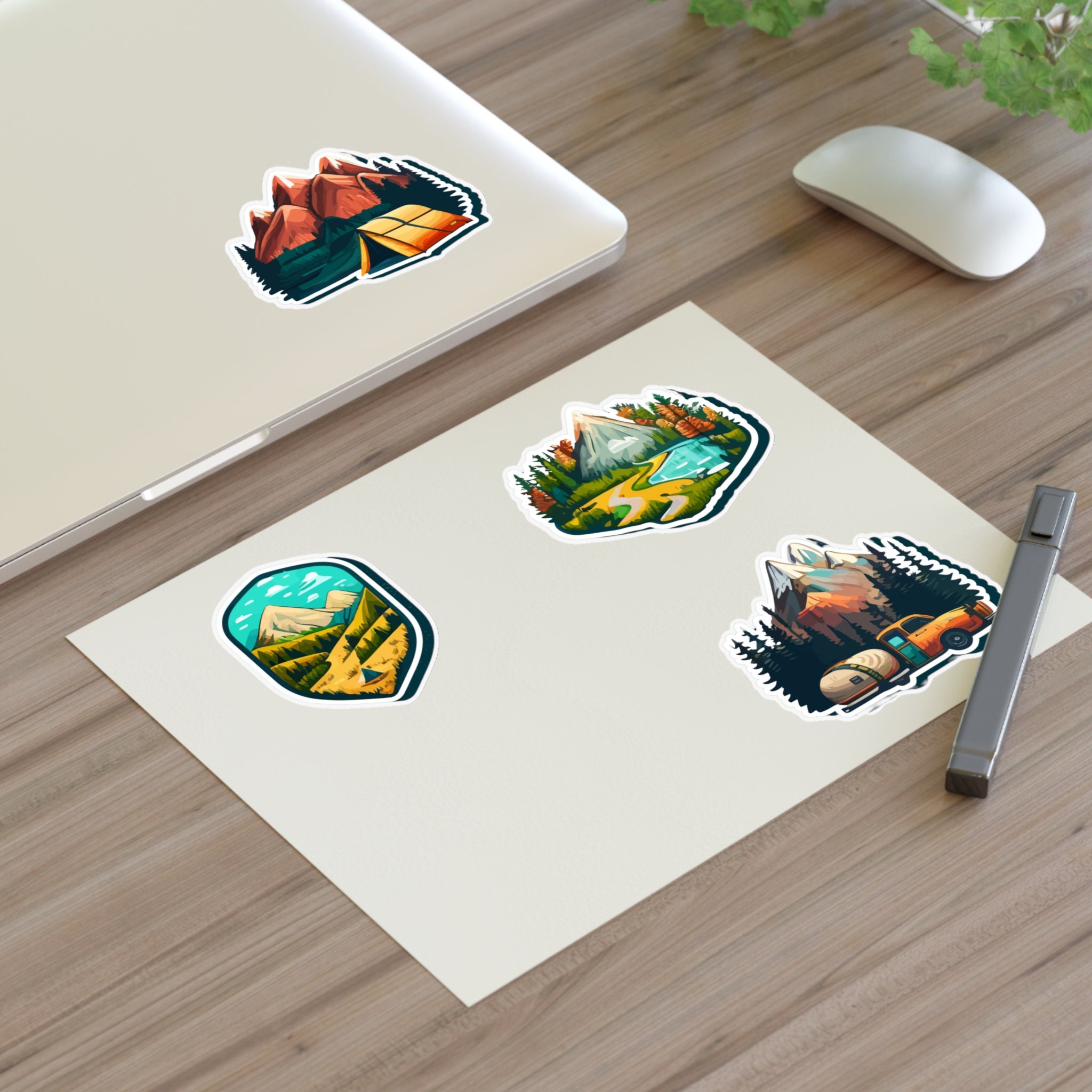 Camping Sticker Sheets Camper, RV, Tent Designs 6x4 & 11x8.5 Sizes ...