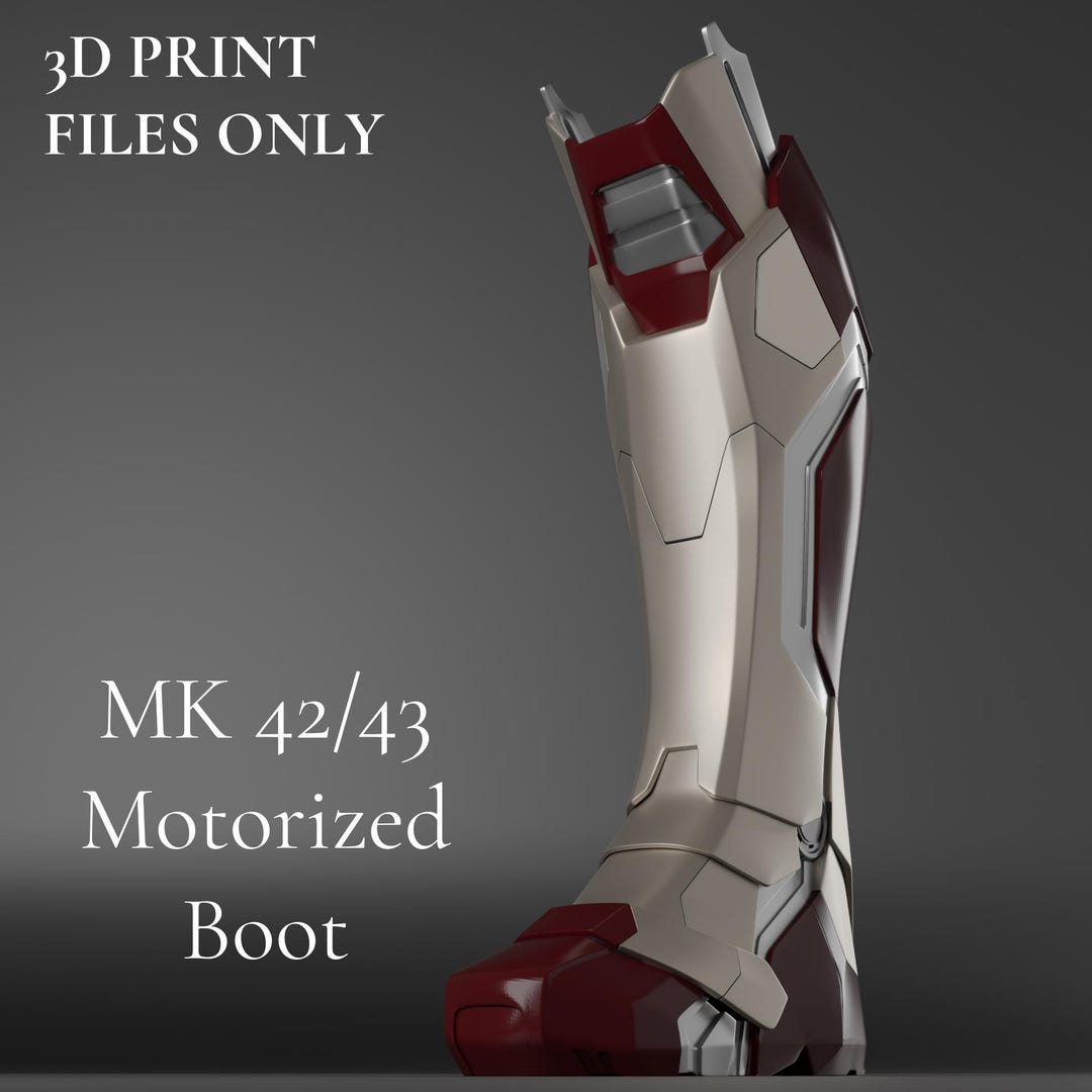 Iron Man MK 42/43 3D Printable Iron Man Cosplay Costume Boot STL ONLY ...