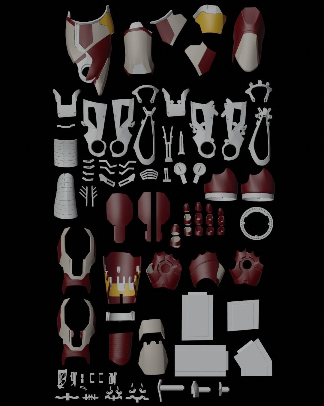 Digital 3D Iron Man Mk 42/43 3D Printable Cosplay Costume Arm Gauntlet ...