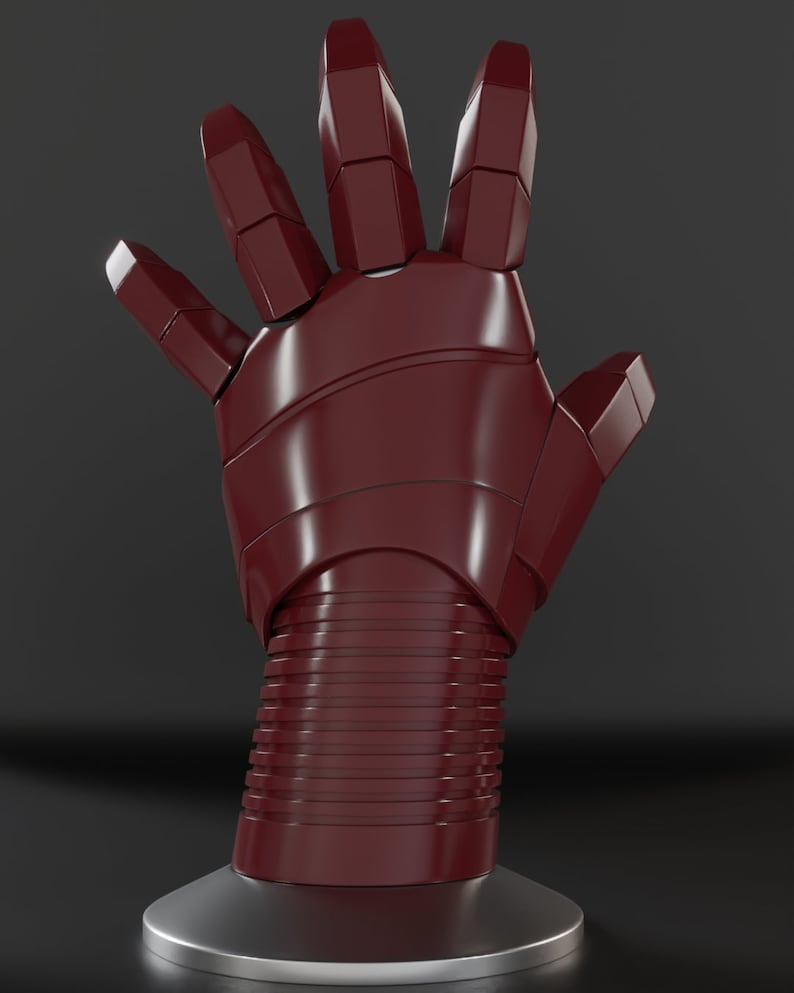 Digital 3D General Use Iron Man Cosplay Costume Glove Gauntlet 3D ...