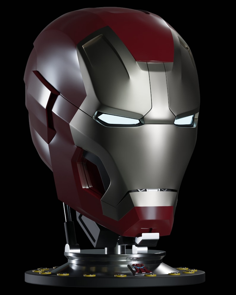 Digital 3D Cosplay Costume Helmet Stand for Iron Man Helmet 3D ...