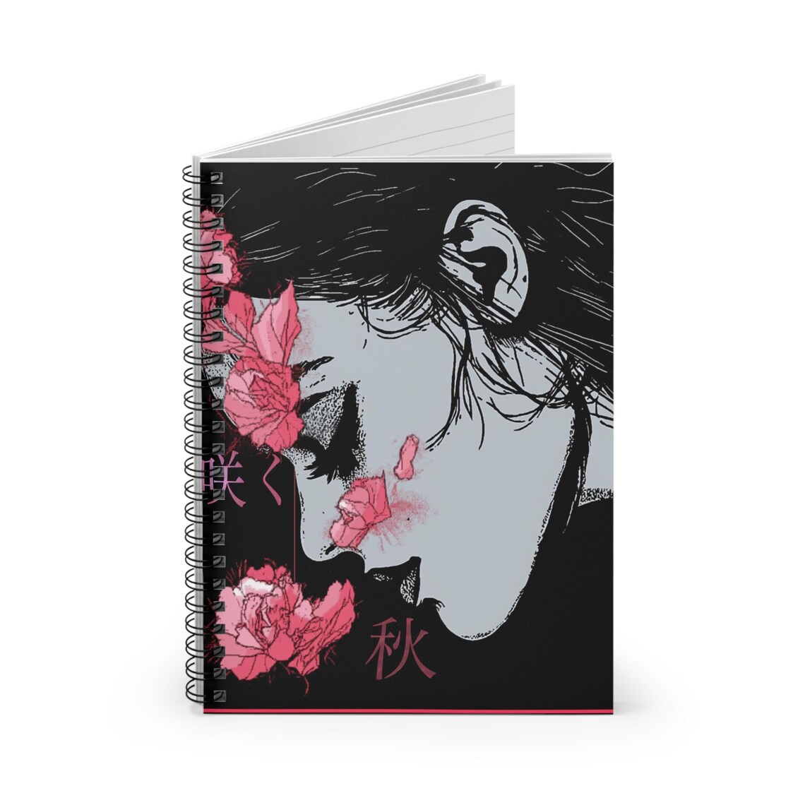Sakura Kanji Spiral Notebook Japanese-inspired Journal for Artists and ...
