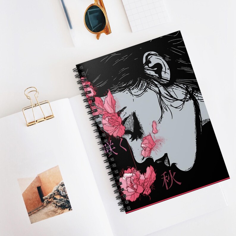 Sakura Kanji Spiral Notebook Japanese-inspired Journal for Artists and ...