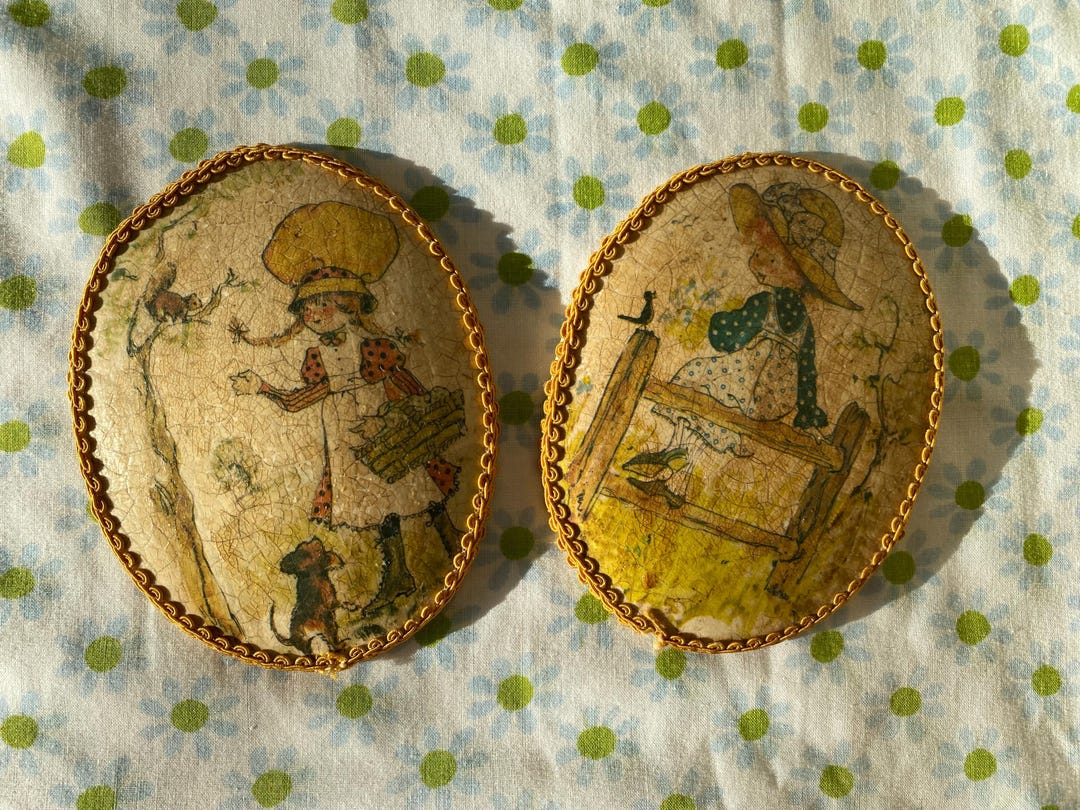 Vintage 1970s Holly Hobbie Wall Plagues Wall Decor - Etsy