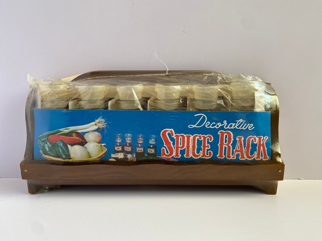 Vintage Himark MCM NOS Decorative Wooden Spice Rack in Original ...