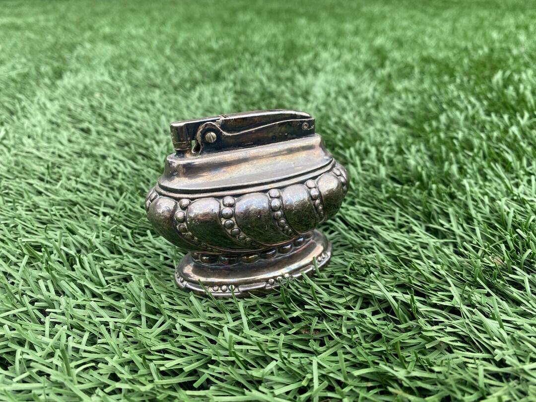 Vintage Silver Plated Ronson "crown" Table Lighter - Etsy