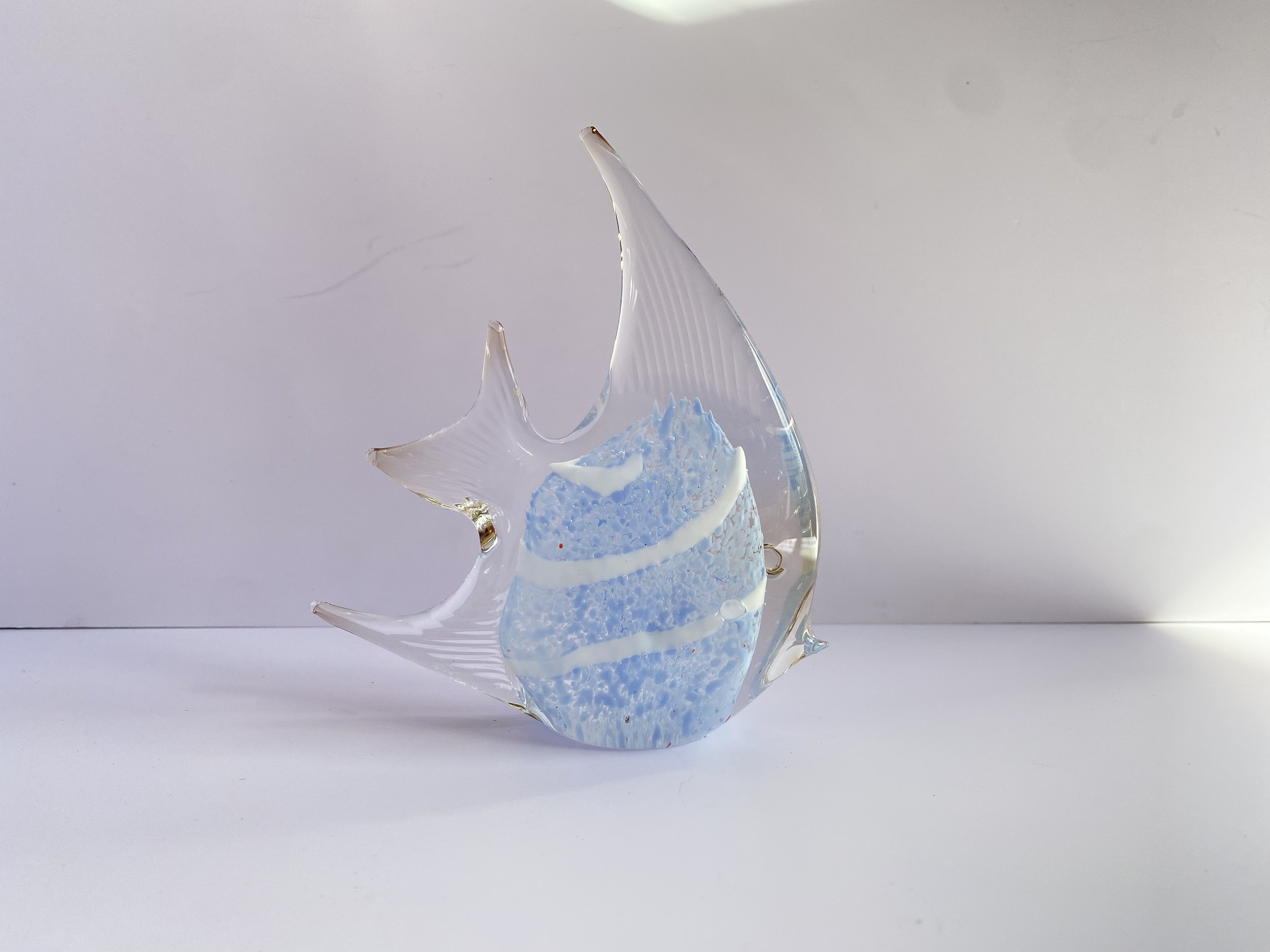 Vintage Blue Angel Fish Hand Blown Art Glass Figurine - Etsy