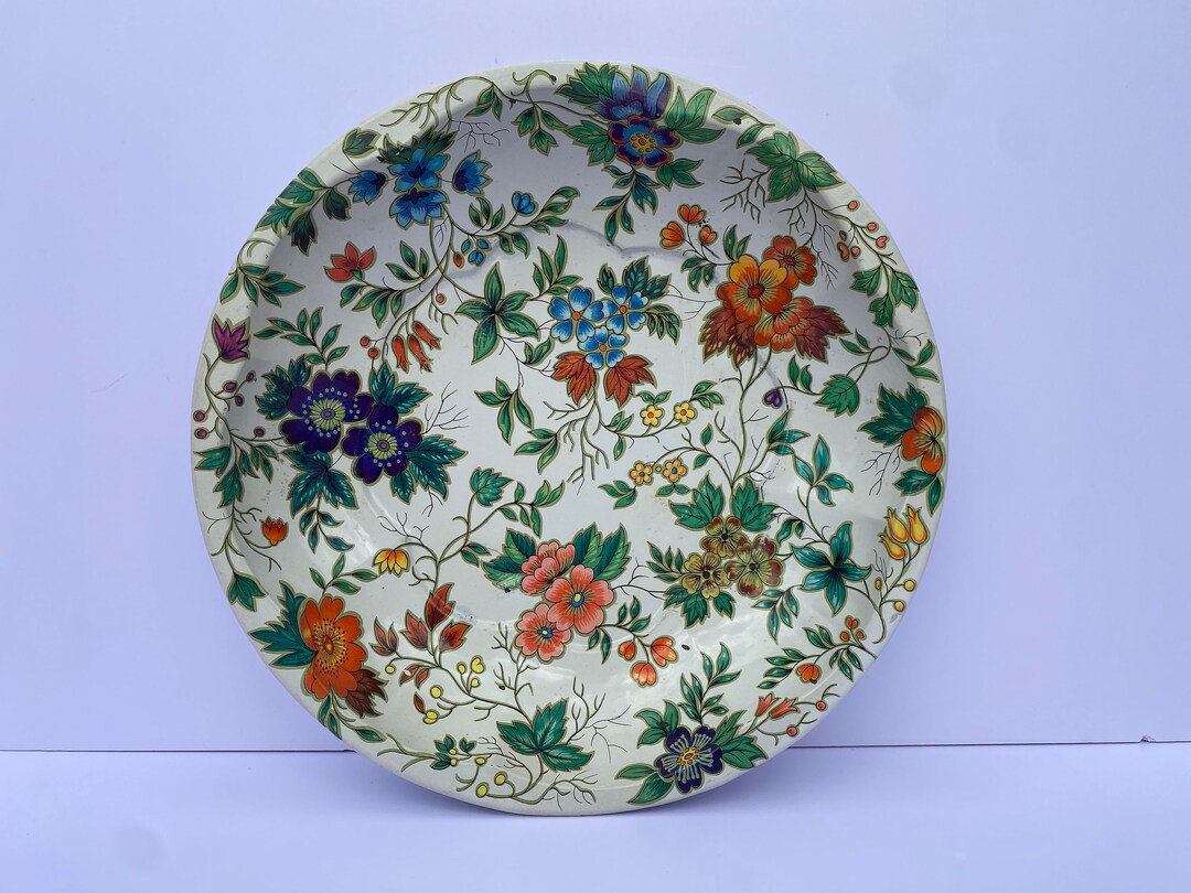 Vintage Daher Serving Tray Made in England Tin Tray Decorated Ware 1971 ...