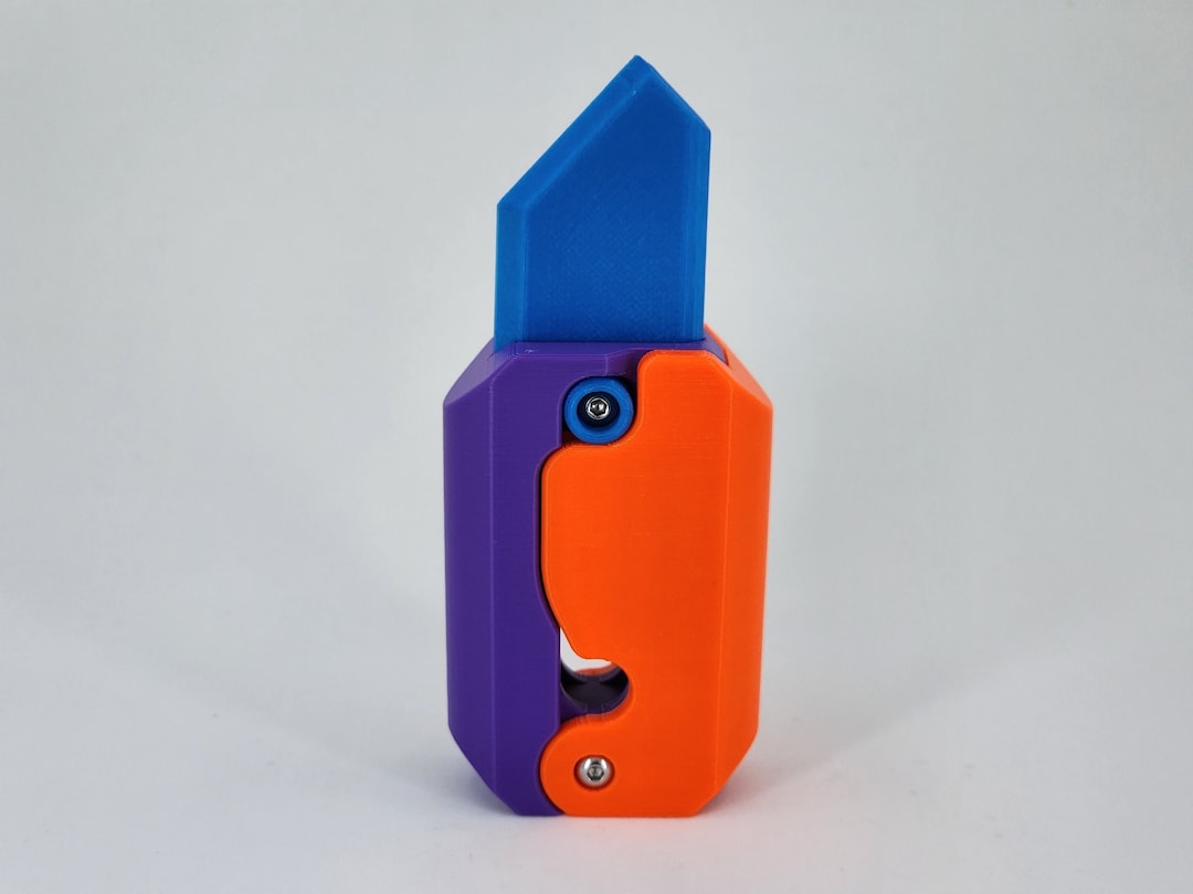 Enhanced Tiktok Fidget Toy Gravity Knife - Dull Edge - Satisfying Sound ...