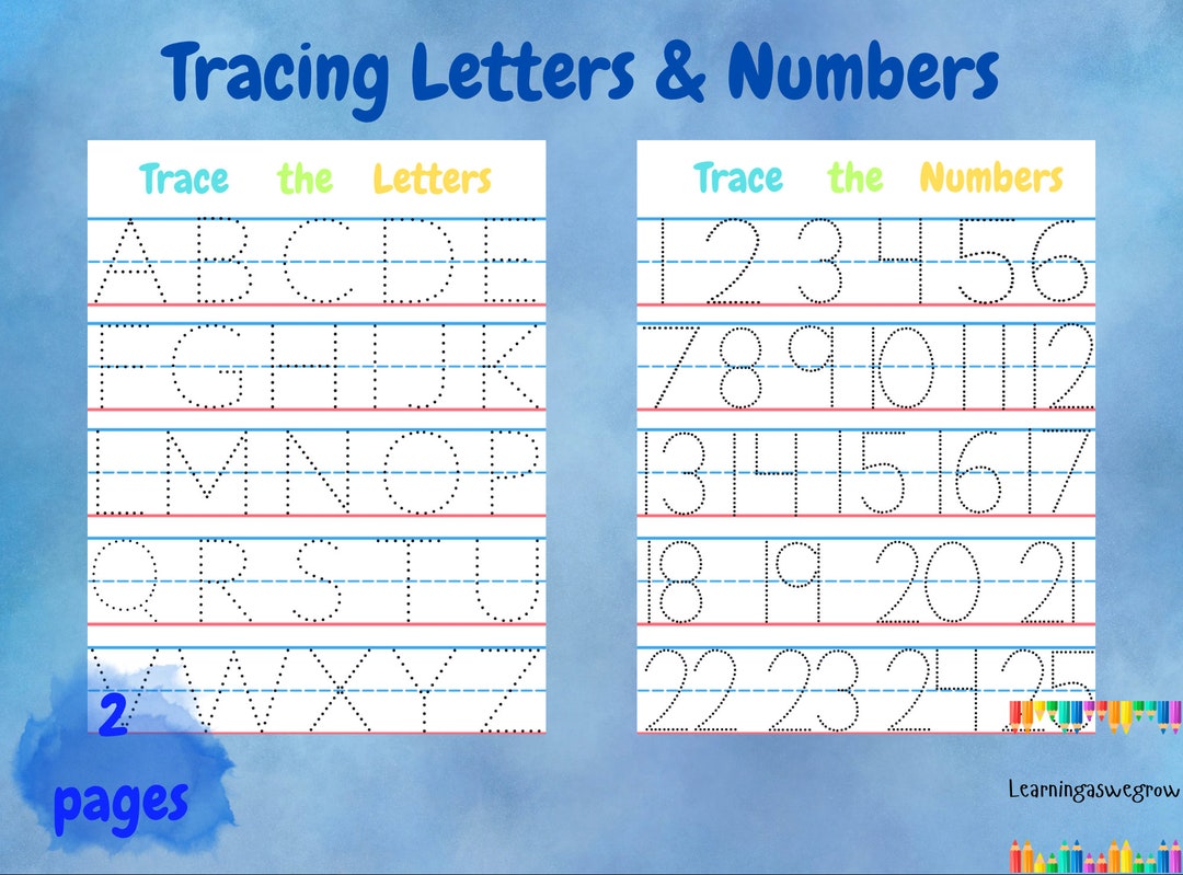Tracing Alphabet & Numbers Activity, Tracing Practice, Toddler Busy ...