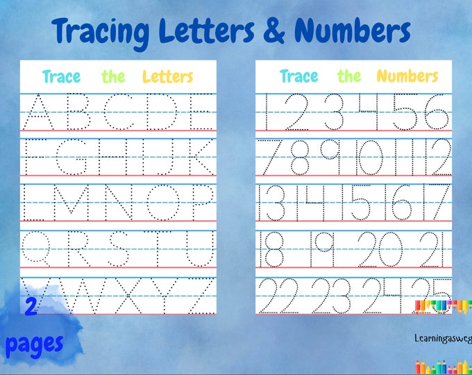 Prewriting Tracing Lines, Letters & Numbers Activity Printable Busy ...