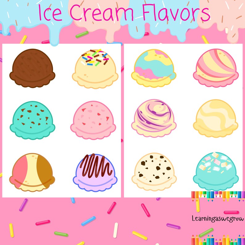 Ice Cream Shop Pretend Play Printable, Toddler Learning Binder (PDF) - Etsy