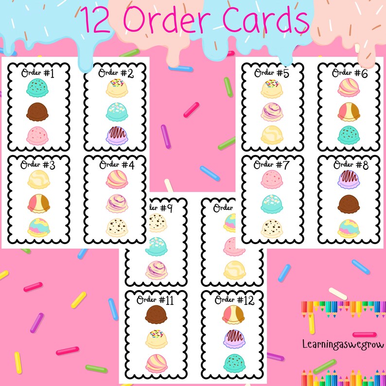 Ice Cream Shop, Toddler Busy Book, Learning Binder, Pretend Play ...