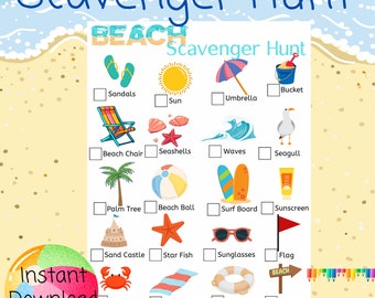 Camping Scavenger Hunt, Family Camp Game, Camping Activity for Kids ...