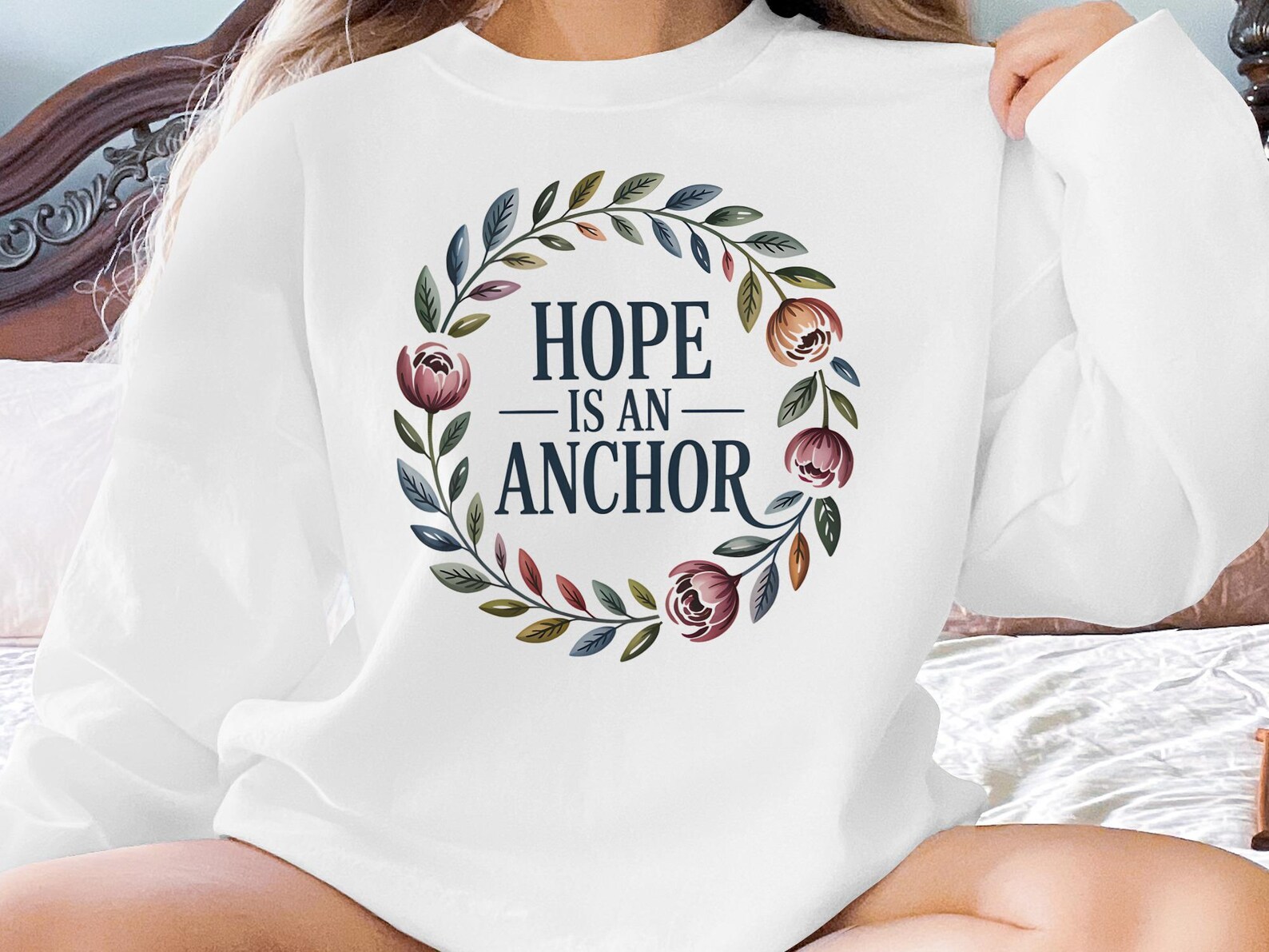 Camiseta cristiana: ropa religiosa, la esperanza es un ancla, camiseta ...