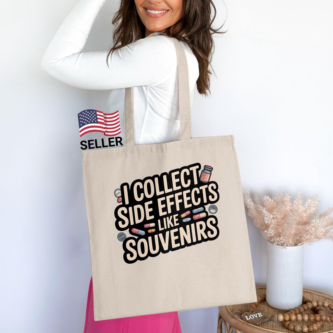 Cancer Tote Bag: Funny Side Effects, Novelty Gift, Practical Large Tote ...