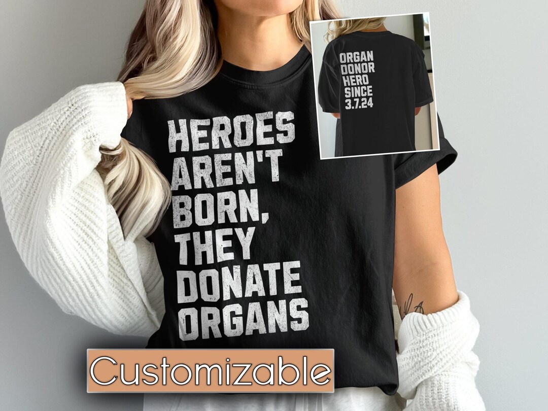 Custom Organ Donor Shirt, Lifesavers Shirt, Organ Donor Gift, Donate ...