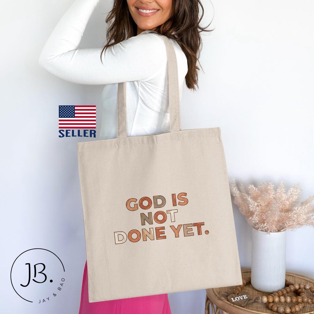 Cancer Tote Bag, God is Not Done yet Gift, Inspirational Tote, Strong ...