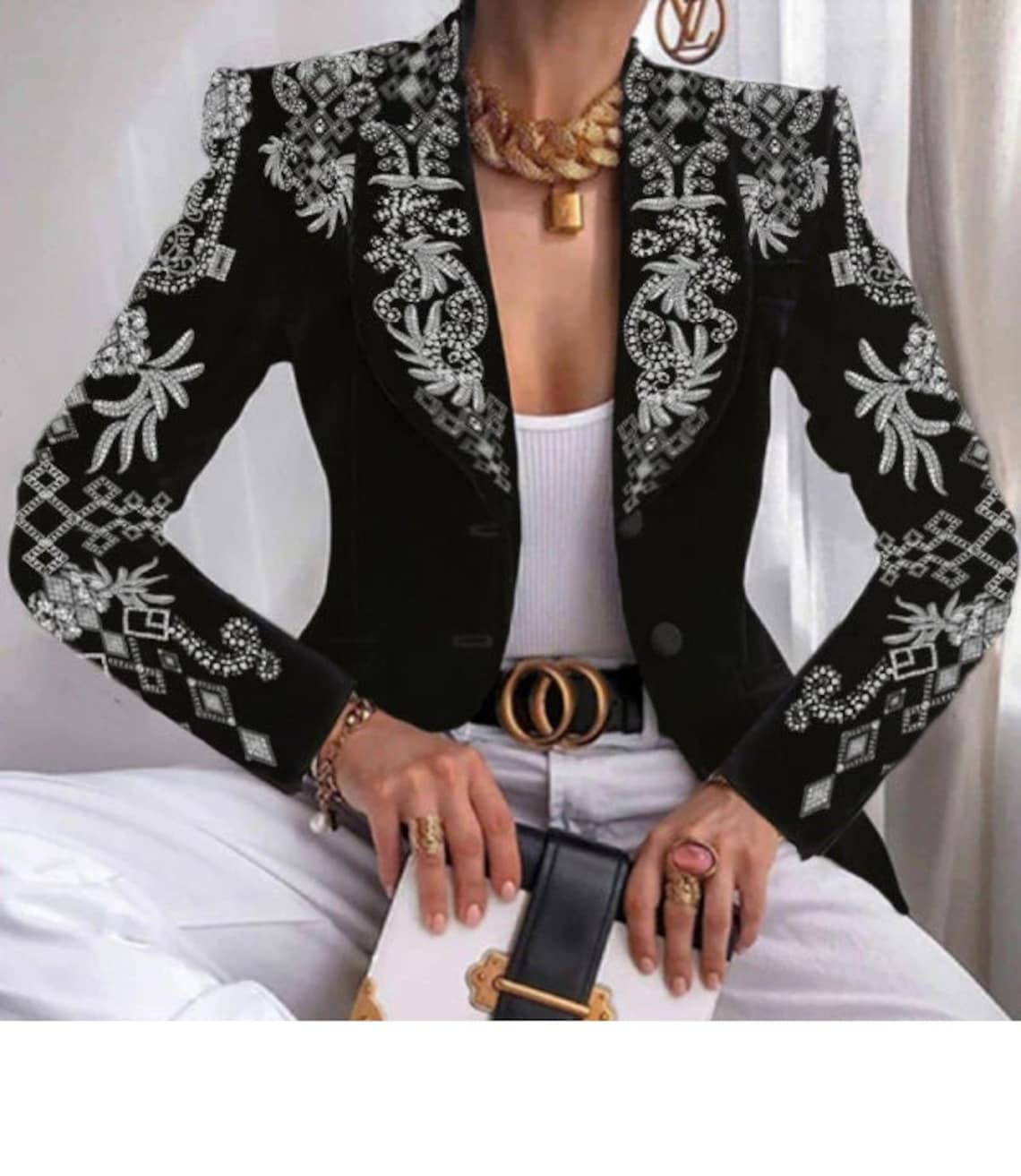 Women Black Embroidered Blazer Custom Made Designer Velvet - Etsy