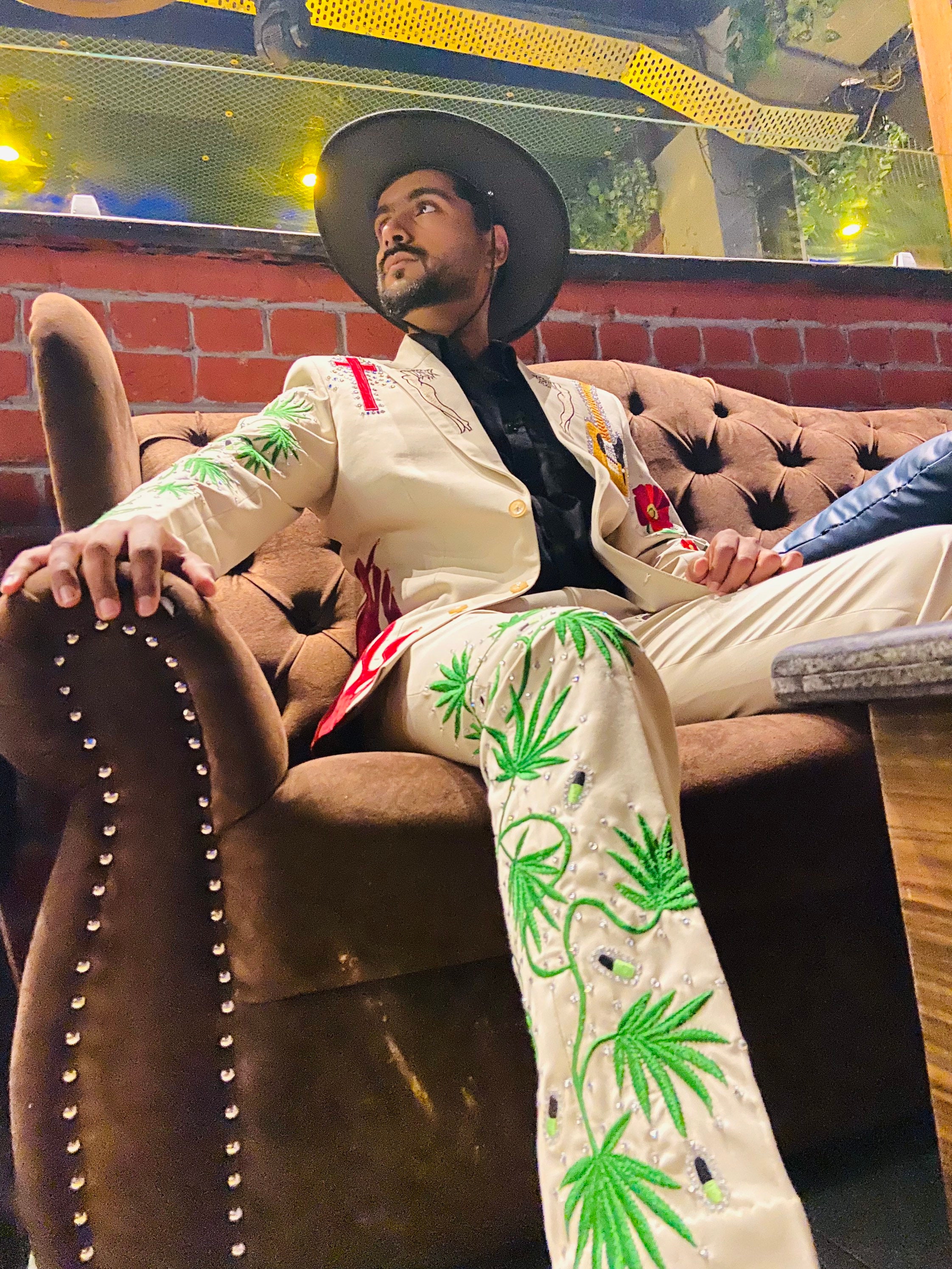 Men Two Piece Tailored Western Suit Custom Made Embroidered - Etsy