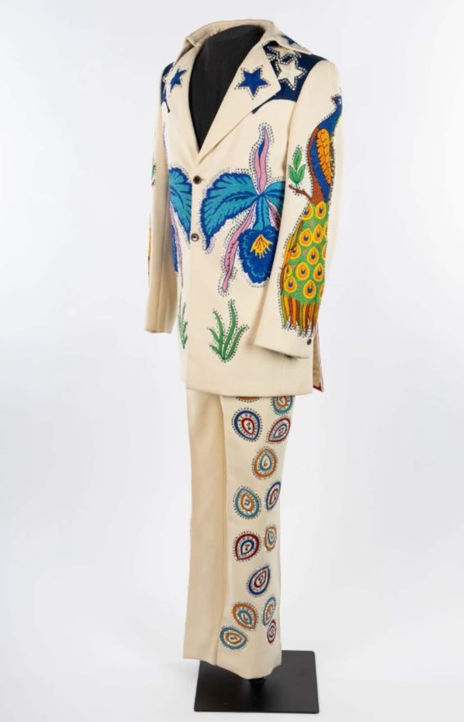 Men Custom Made 2pc Ivory Country Western Suit Embroidered - Etsy