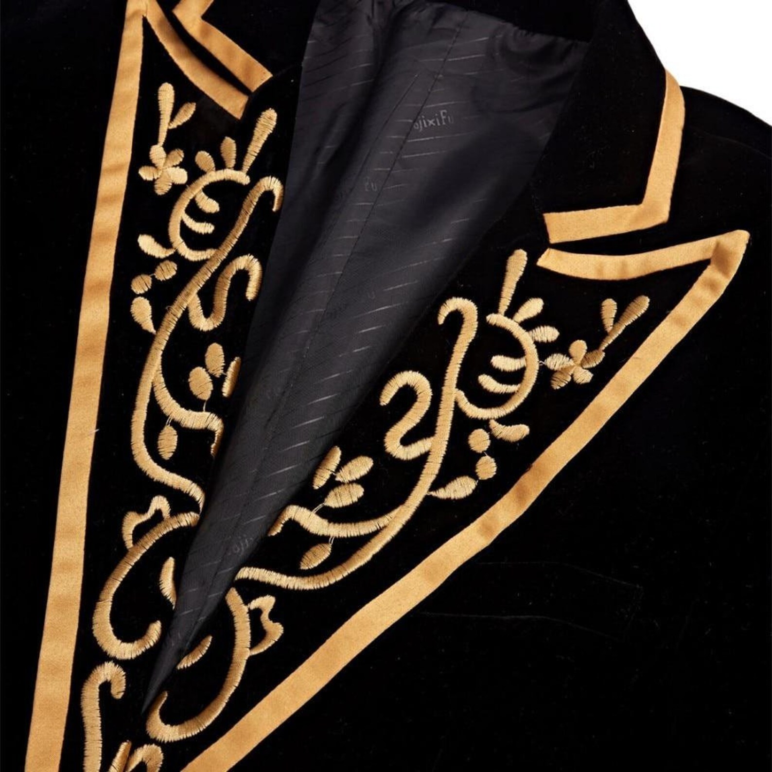 Men Black Velvet Jacket Custom Made Heavy Embroidered Coat for - Etsy