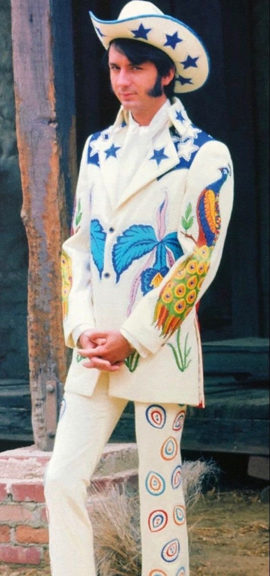 Men Custom Made 2pc Ivory Country Western Suit Embroidered - Etsy