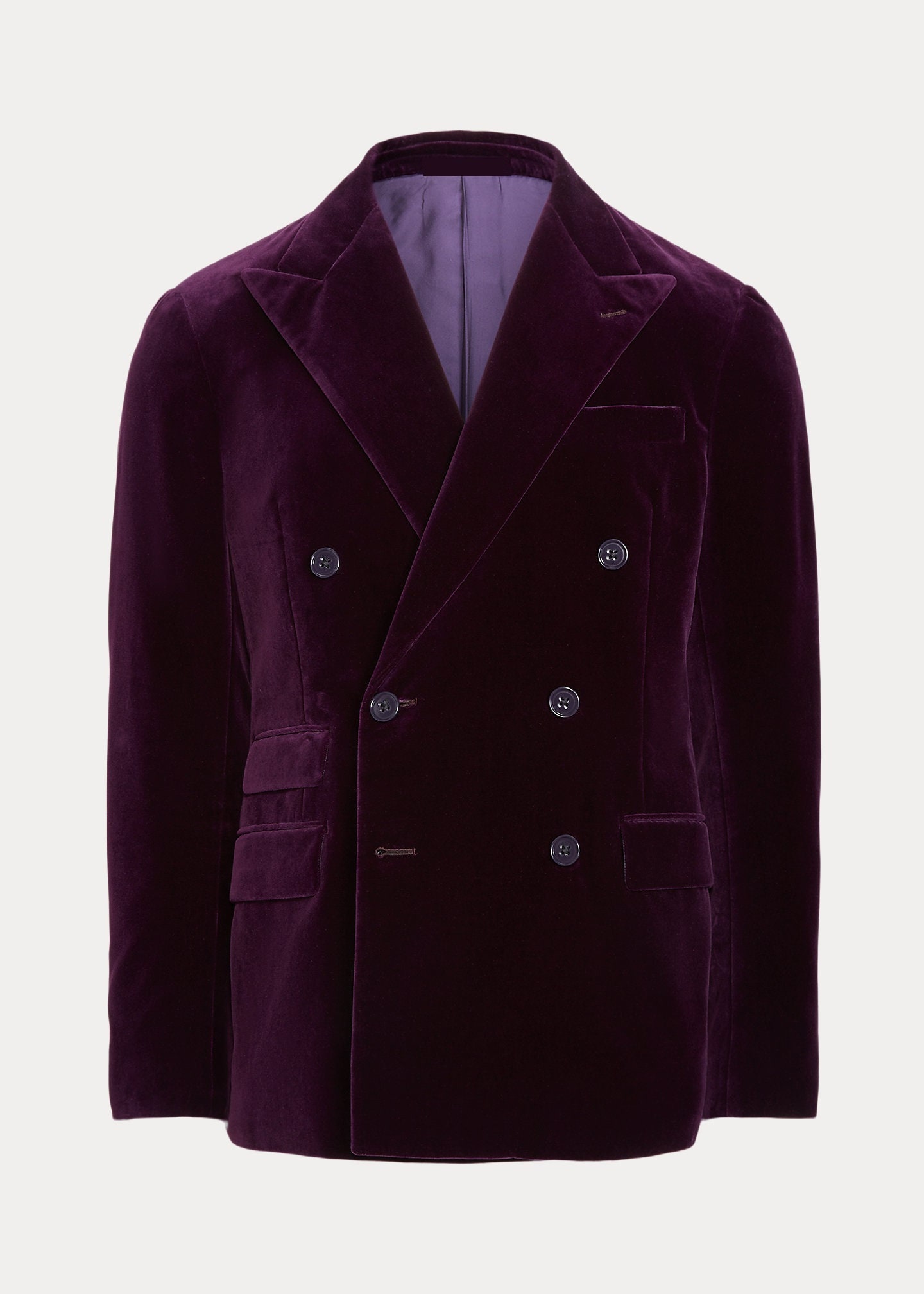 Men Tailored Fit Merlot Velvet Suit Peak Lapel Double - Etsy
