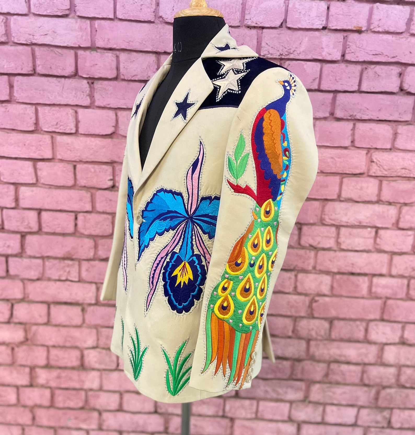 Men Custom Made 2pc Ivory Country Western Suit Embroidered - Etsy