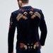 Men 2pc Blue Velvet Suit Personalized Floral Embroidered Notch - Etsy