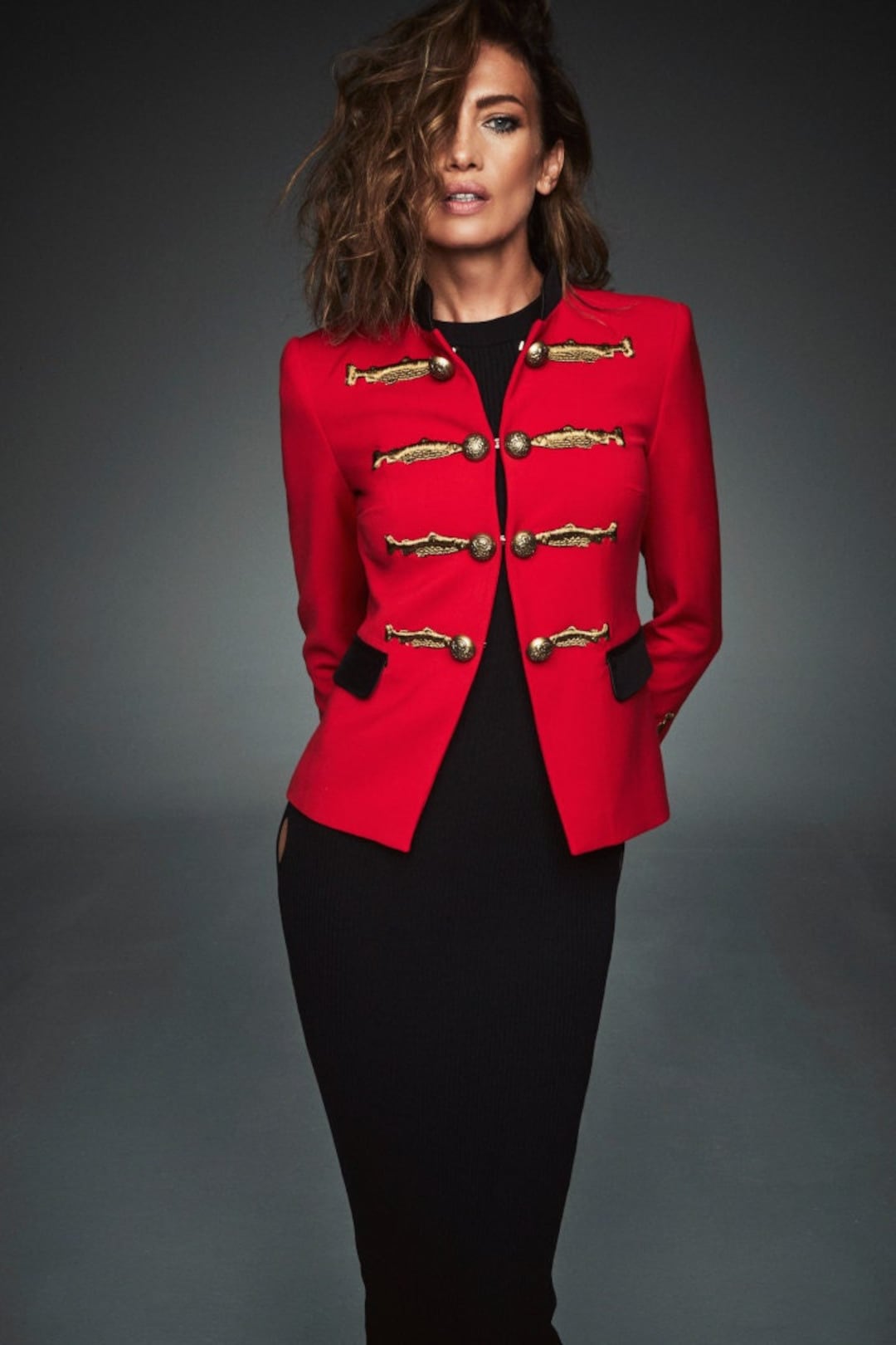 Red Military Blazer: Custom Embroidered Formal Jacket - Etsy