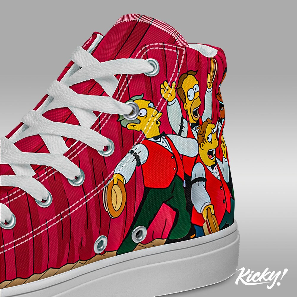 The Be Sharps, High Top Canvas Shoes, Hand Made, Trendy Footwear, Red ...