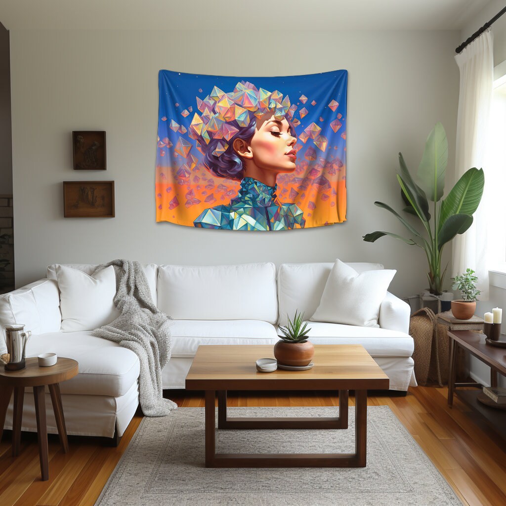 Lucy in the Sky With Diamonds Wall Tapestry, Hanging Wall Art Decor, Psychedelic Trippy Art, for ...