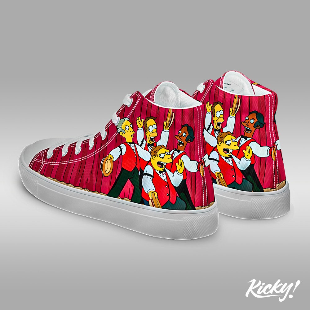 The Be Sharps, High Top Canvas Shoes, Hand Made, Trendy Footwear, Red ...